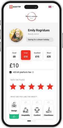 Our cashless tipping platform makes digital tips hassle-free