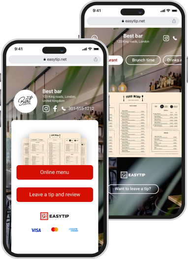 Cashless tipping platform for Restaurant and Pubs