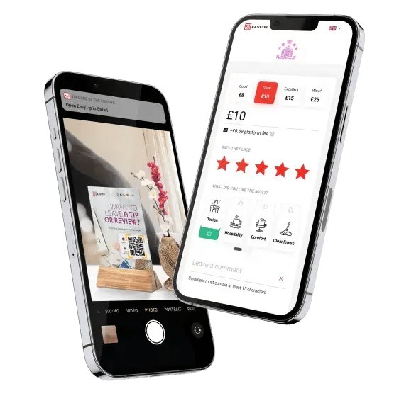 Cashless tipping platform for Hotels and Tourism businesses